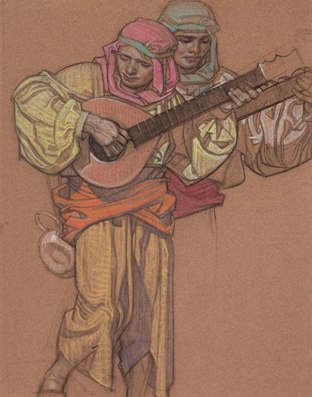 Dean Cornwell | Sketch of Arab Musicians | MutualArt