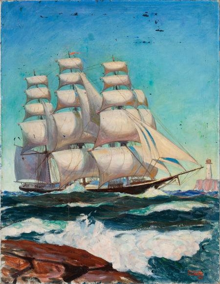 Horace Gilmore | Clippership at Sail (1937) | MutualArt