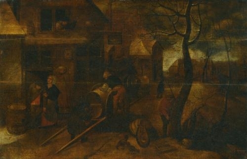 Jacob Grimmer | A VILLAGE SCENE IN WINTER | MutualArt