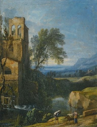 Pierre Antoine Patel | A river landscape with a watermill to the left ...