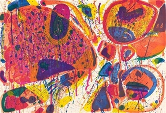 Sam Francis | Bright Jade Ghost, Variant (SF-28) (1963) | MutualArt