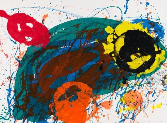 Sam Francis | Bright Jade Ghost, Variant (SF-28) (1963) | MutualArt