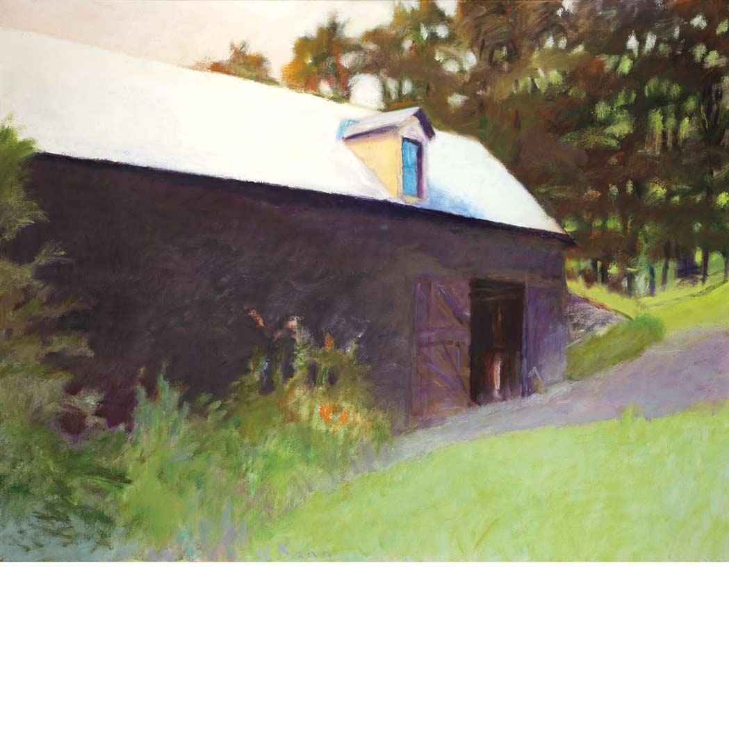 Wolf Kahn | Barn with White Roof (1980) | MutualArt