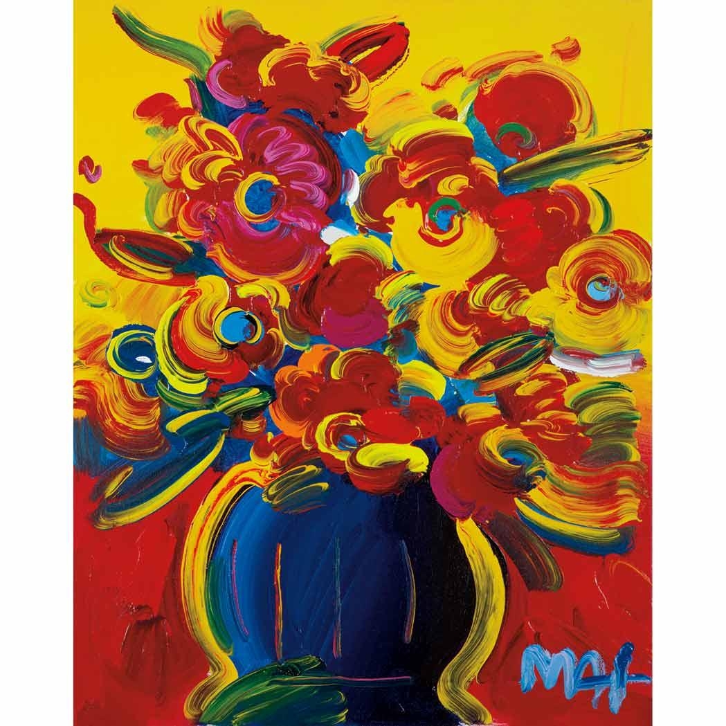 Peter Max | Vase of Flowers Series XIV Version V #29 (2009) | MutualArt