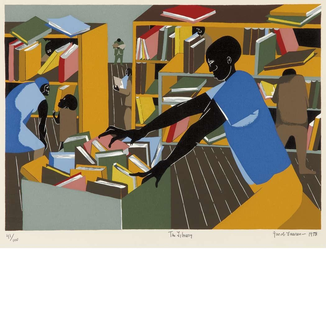 Jacob Lawrence | The Library (1978) | MutualArt