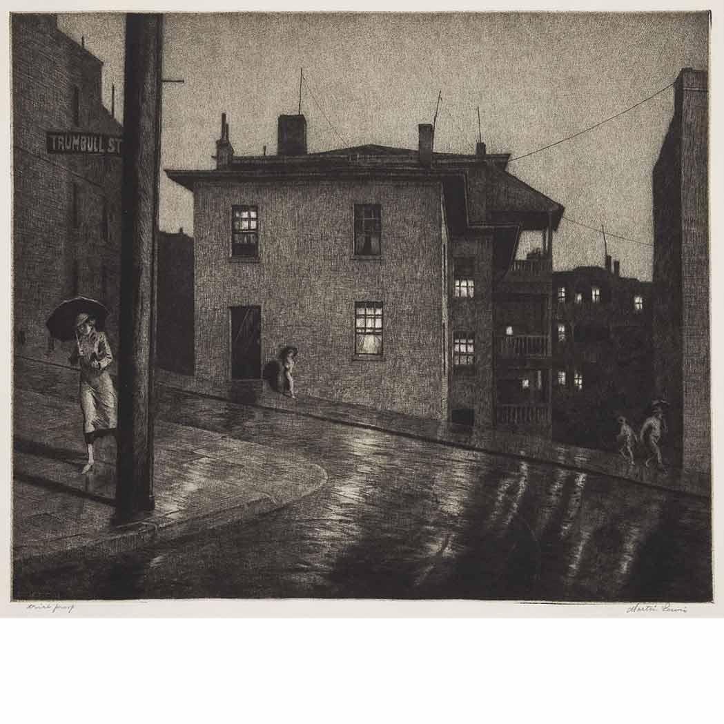 Martin Lewis | WINTER ON WHITE STREET (MCC. 110) (1934) | MutualArt