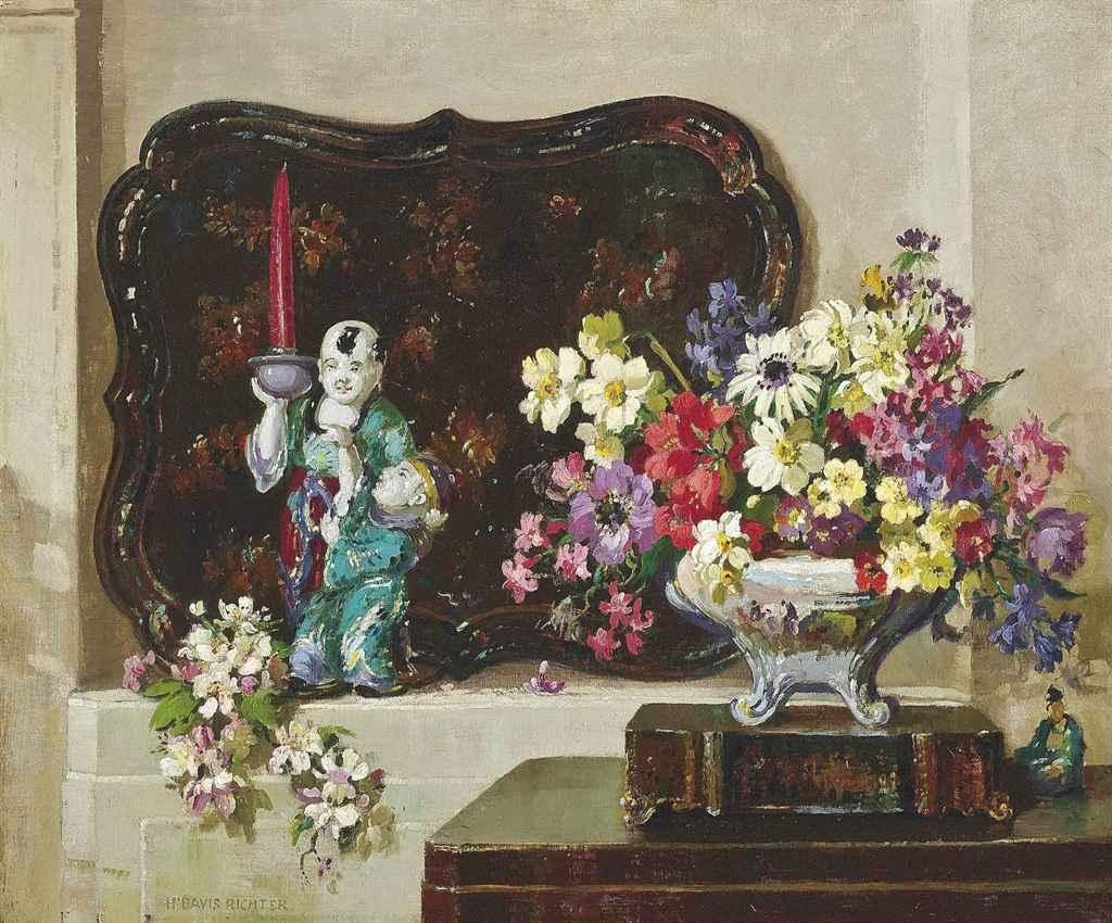 Herbert Davis Richter | Intérieur aux fleurs | MutualArt