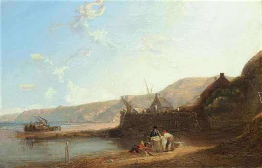 John Frederick Tennant | Sorting the catch (1837) | MutualArt