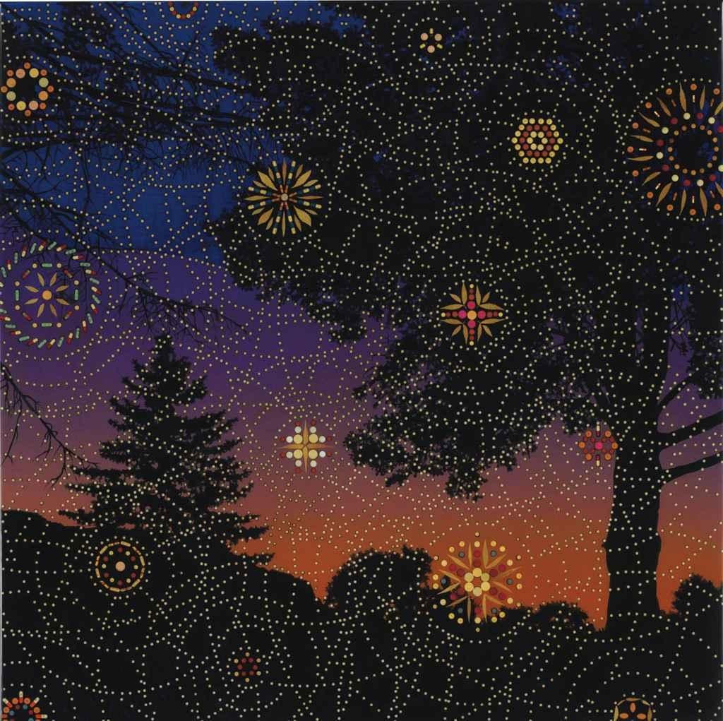 Fred Tomaselli | Ripples-Trees (1994) | MutualArt