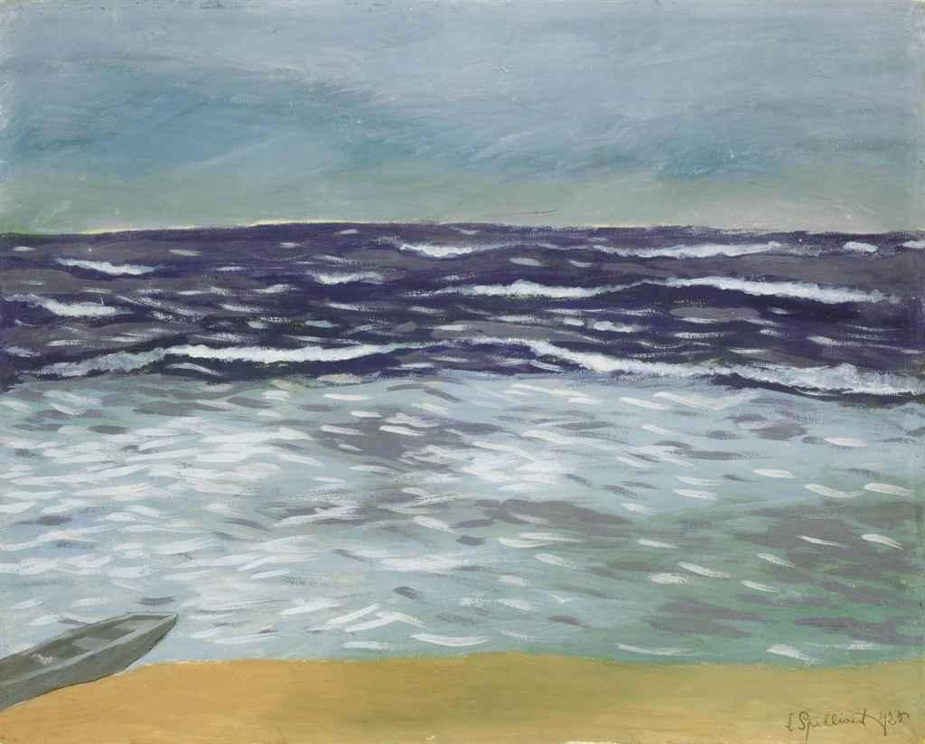 Léon Spilliaert | MARINE, PLAGE SOMBRE (1923) | MutualArt