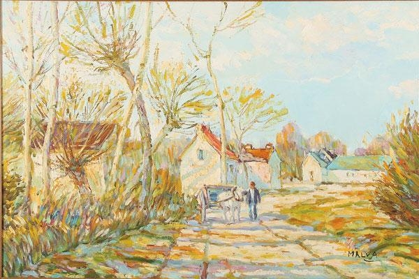 George Malva | Impressionistic Village Landscape | MutualArt