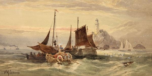 William Gibbons | 2 works: Fishing in the Channel | MutualArt