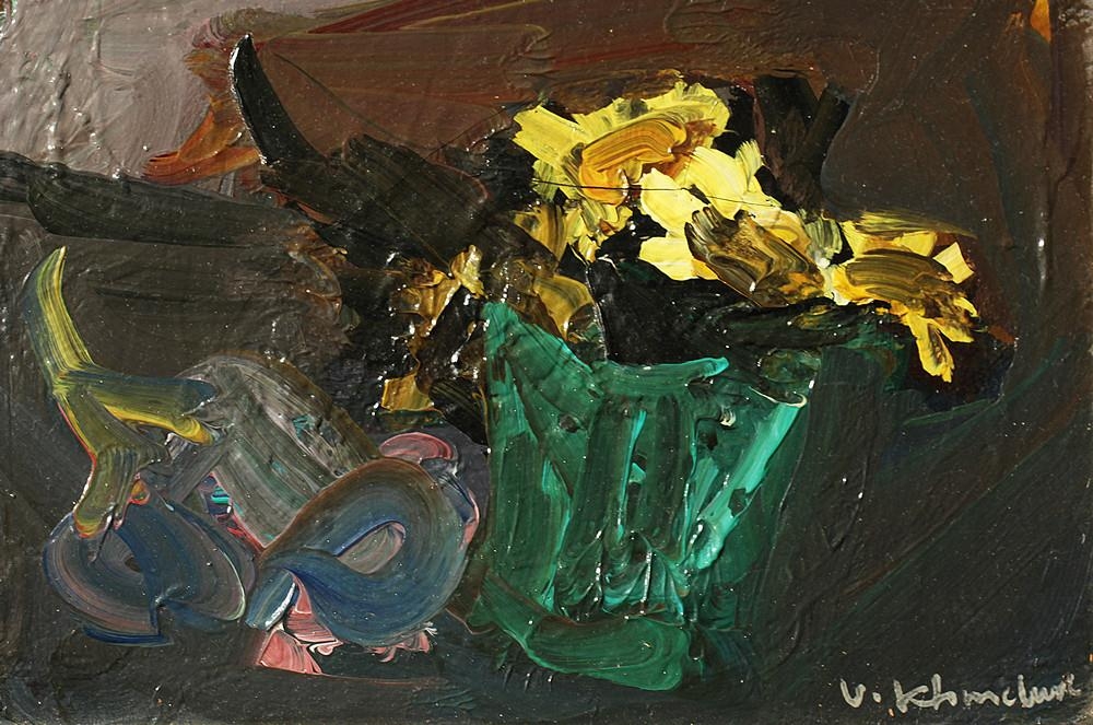 Vassyl Khmeluk | Still Life with Yellow Flowers | MutualArt