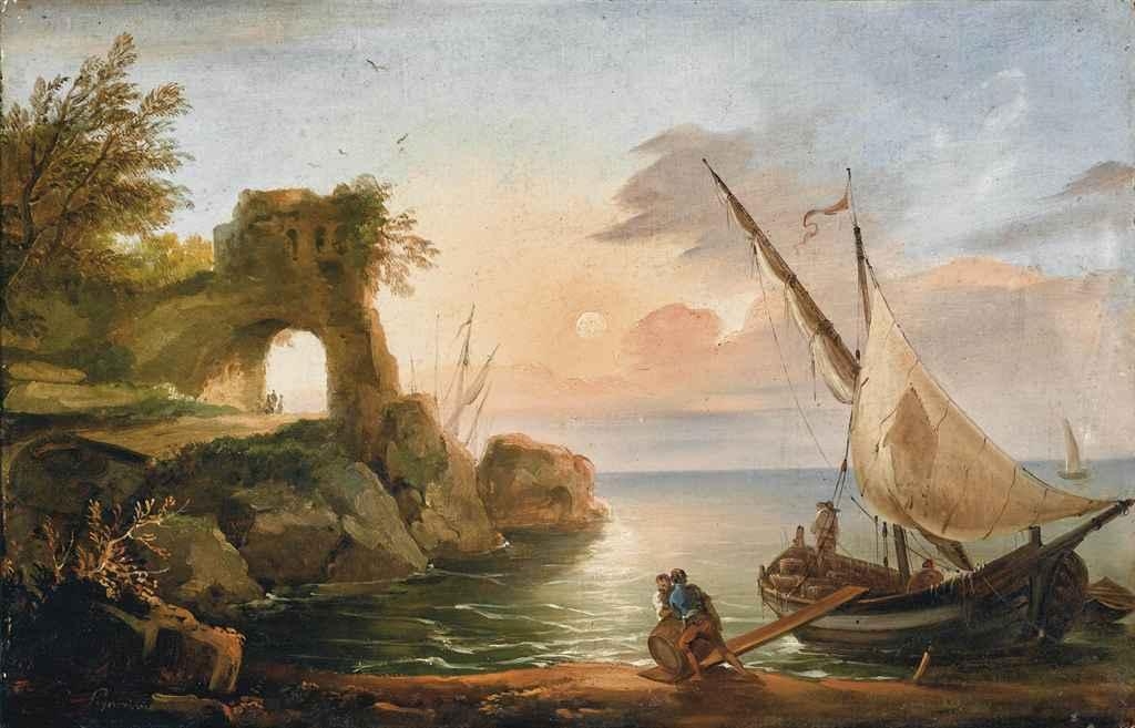 Giovanni Signorini | Marina al tramonto | MutualArt