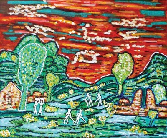 Gung Anom | Menanam Bunga di Halaman Pura (2007) | MutualArt