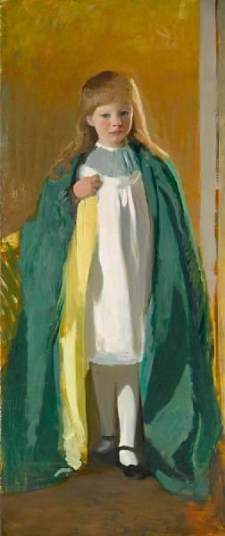 Charles Hopkinson | Young girl with green velvet cloak | MutualArt