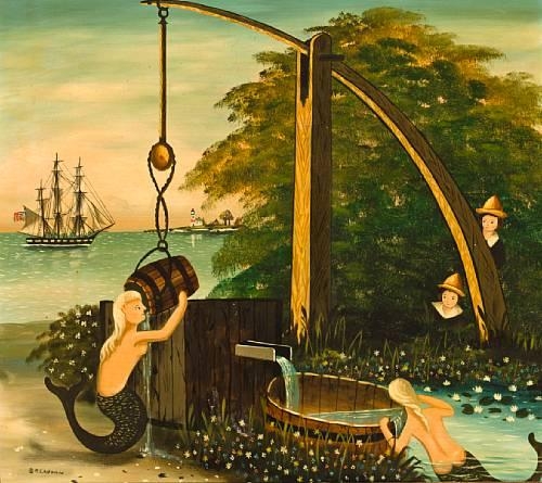 Ralph Eugene Cahoon Jr. | MERMAIDS AND SAILORS TAKING A DIP | MutualArt