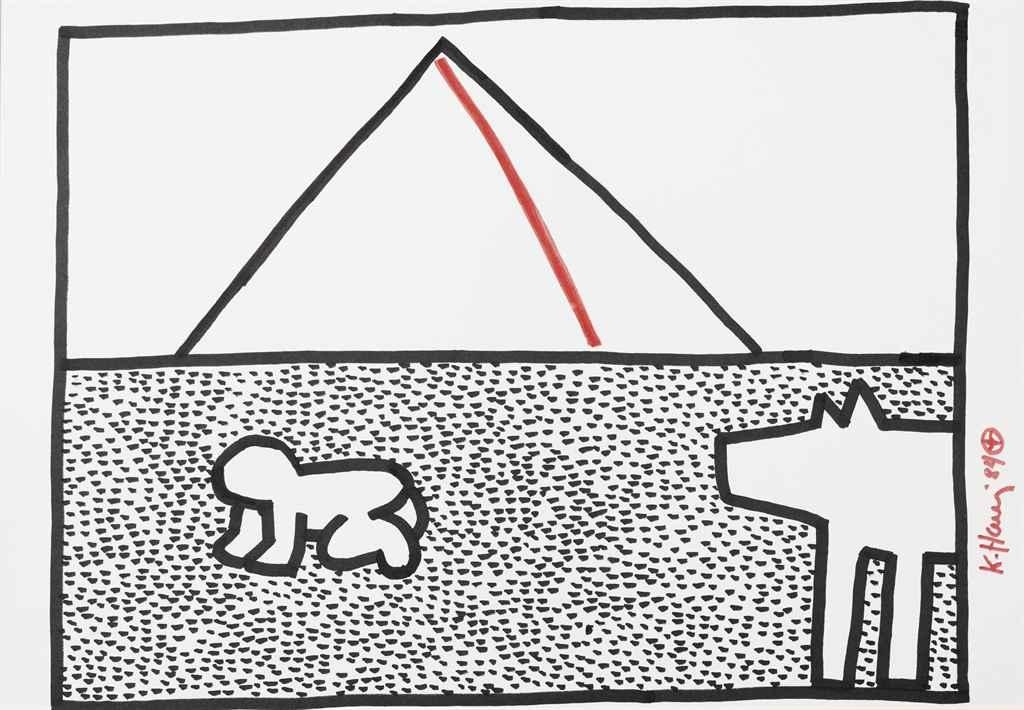 Keith Haring | Pyramid (1984) | MutualArt