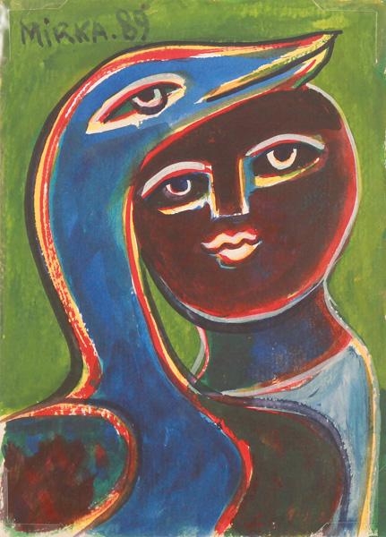 Mirka Mora | Girl Riding Bird (1979) | MutualArt