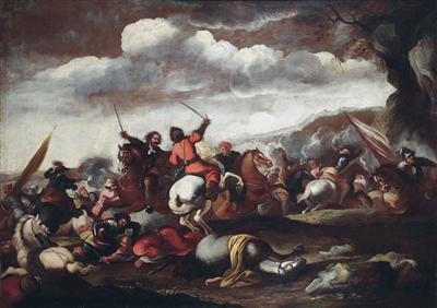 Giuseppe Pinacci | A cavalry engagement between Christians and Ottomans ...
