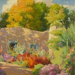 Joseph Henry Sharp | WILD ASTERS AND BURNING BUSH - ROADWAY TO STUDIO ...