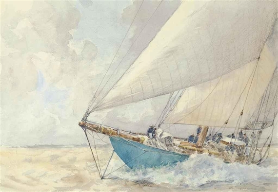 Arthur Briscoe | Astra pounding through the waves (1936) | MutualArt