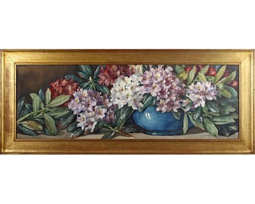 Giovanni Barbaro | Still life of rhododendrons in a blue bowl, and 1 ...