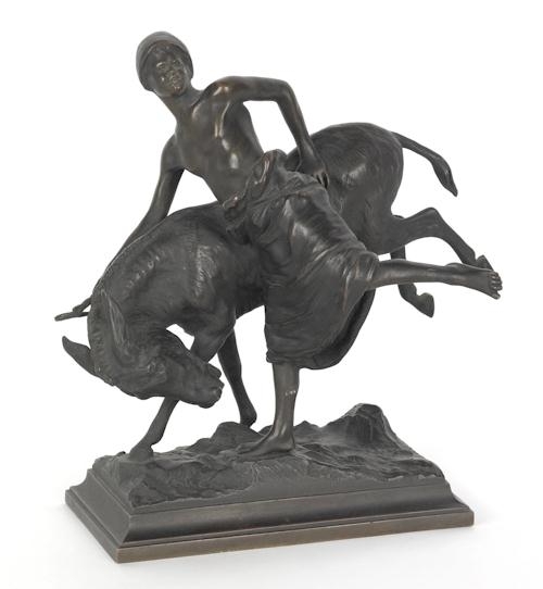 Paul Aichele | A blackamore and donkey | MutualArt