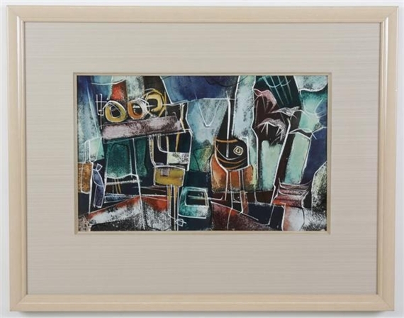 Walter Hook | Abstracted still life painting (Circa 1955) | MutualArt
