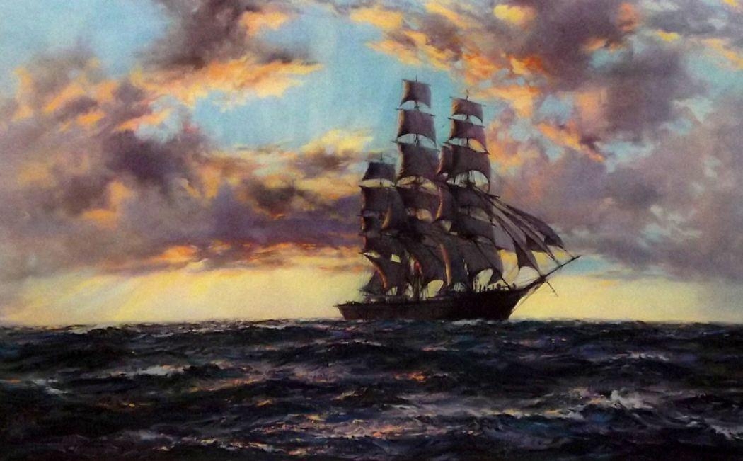 Montague Dawson | The Tall Ship - Clipper Kaisow | MutualArt