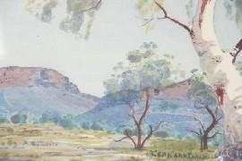 Gerhard Inkamala | Central Australian Landscape with Ghost Gum | MutualArt
