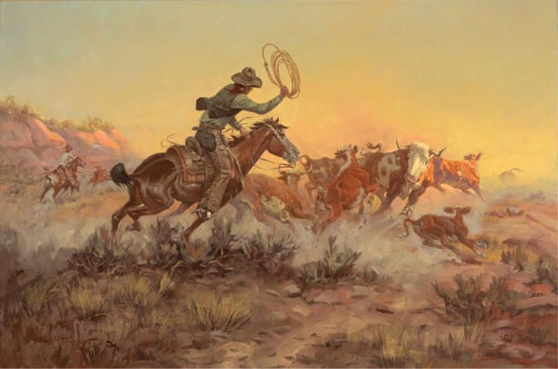 John Hampton | On round-up | MutualArt