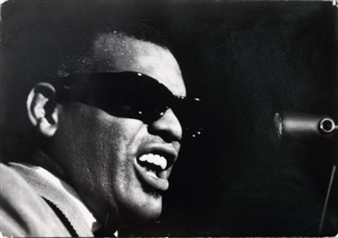 Bill Ray | Ray Charles at Microphone (1966) | MutualArt