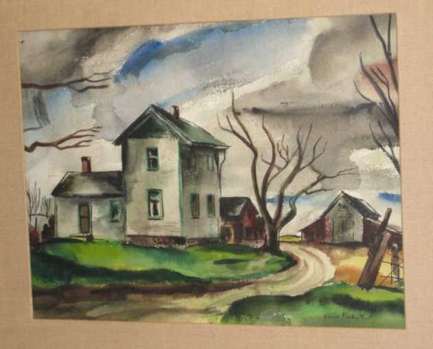 Fredenthal David | House in cloudy landscape | MutualArt