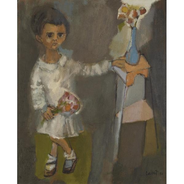 Irma Cavat | Child and table (1952) | MutualArt