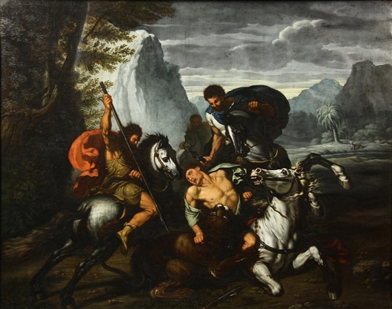 Carlo Brighenti | Classical Allegory of Three Warriors on Horseback ...