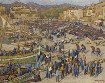 Jacques Martin-Ferrières | Séchage des filets à Collioure | MutualArt