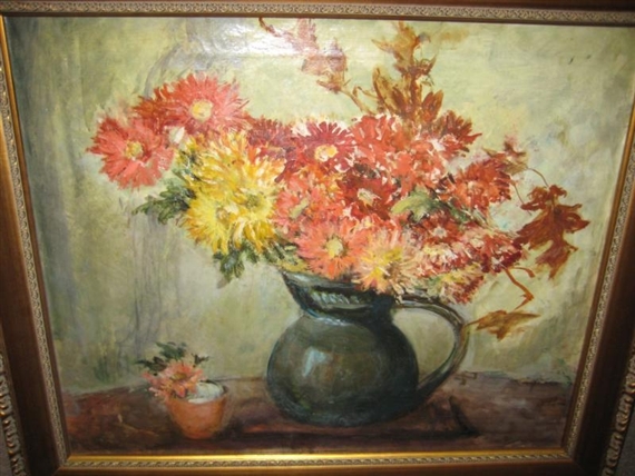 Mary Gamble Rogers | Still Life with Pitcher of Flowers | MutualArt