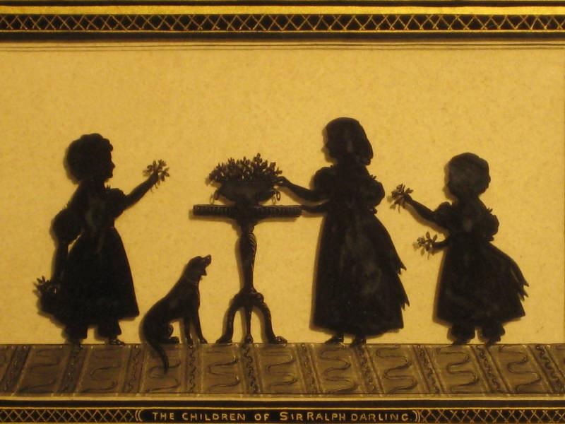 British School, 19th Century | Reverse painted silhouette portraying ...