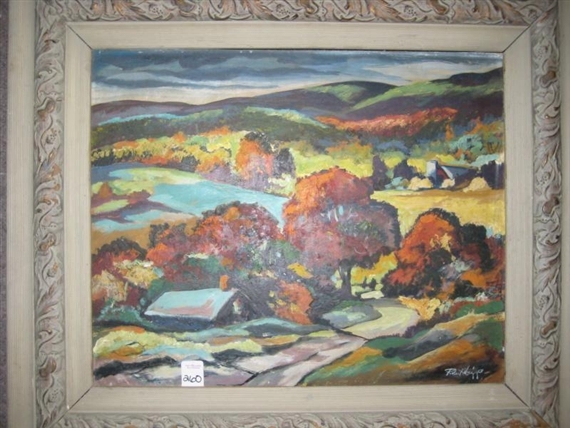 Robert Higgs | Autumn valley landscape | MutualArt