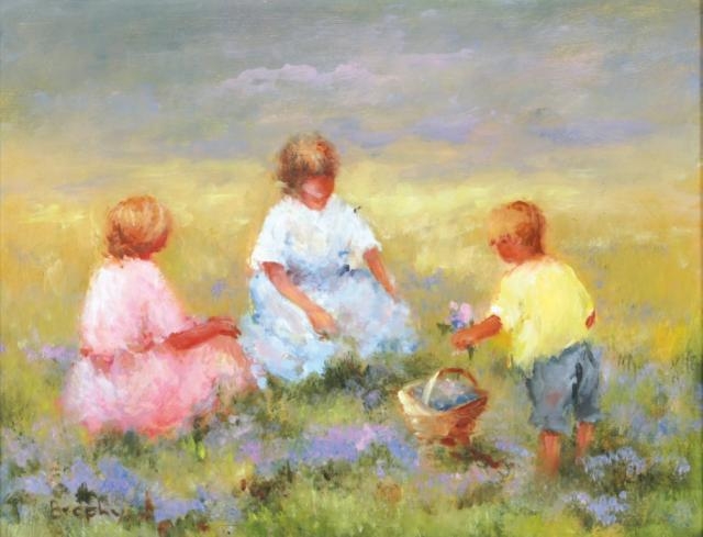 Elizabeth Brophy | Children in the Heather | MutualArt