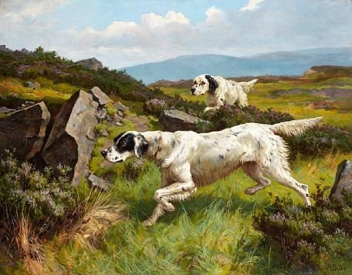 Alfred Duke | Two Setters working a moor | MutualArt