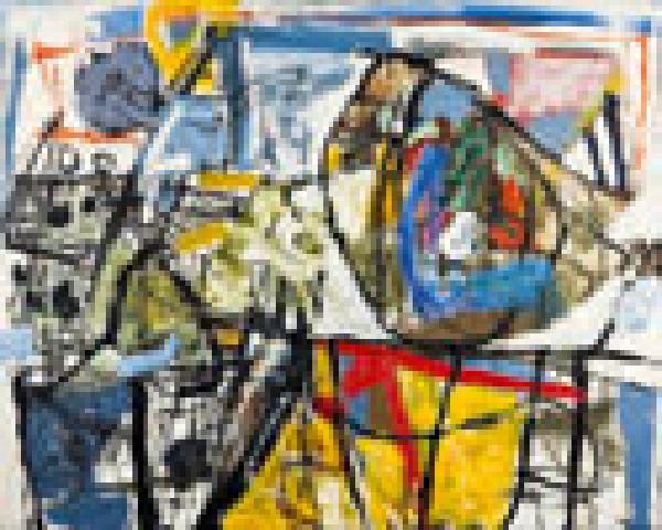 Lucebert | Two figures (1960) | MutualArt