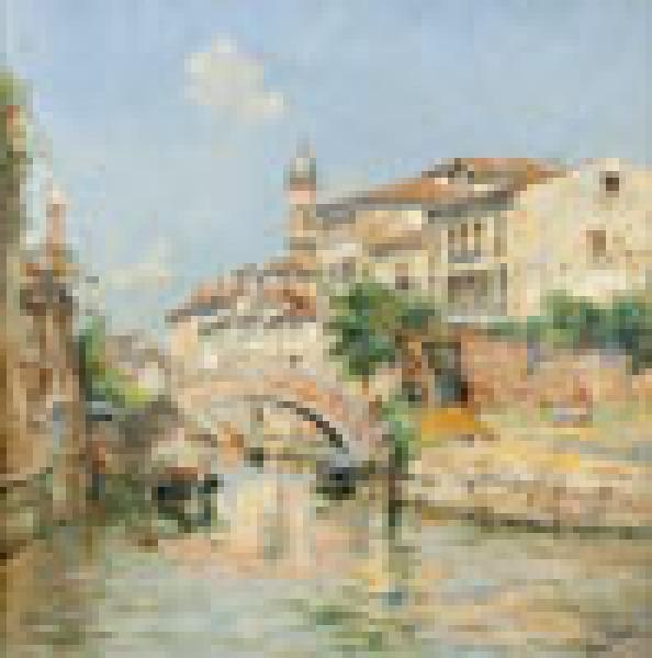 Fausto Giusto | Canal dans une ville italienne | MutualArt