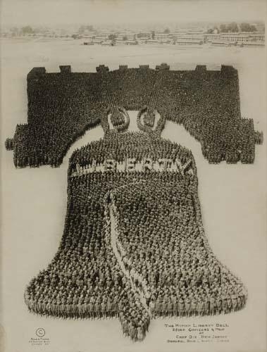 Mole & Thomas | The Human Liberty Bell, 25,000 Officers & Men at Camp ...