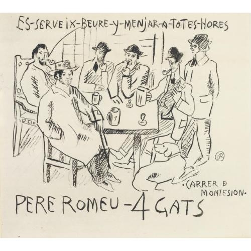 Pablo Picasso | Pere Romeu-4 Gats (1902) | MutualArt