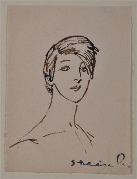 Théophile Alexandre Steinlen | PORTRAIT OF A YOUNG WOMAN | MutualArt