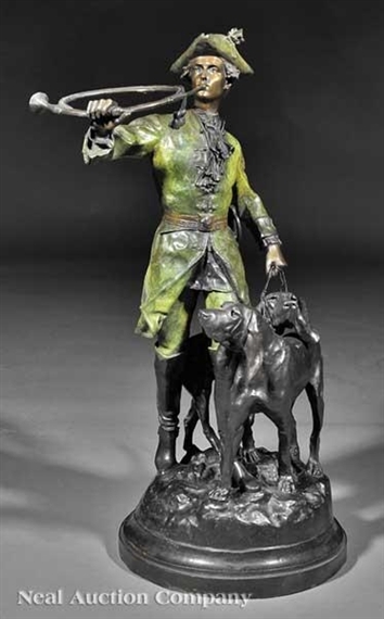 Hippolyte François Moreau | Hunter with His Dogs (20th Century) | MutualArt