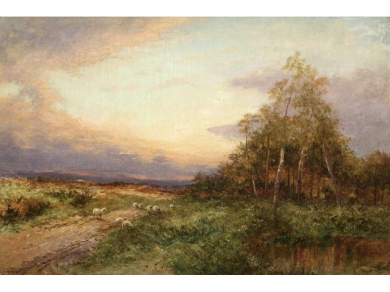 Carl Brennir | Landscape with thatched cottages | MutualArt
