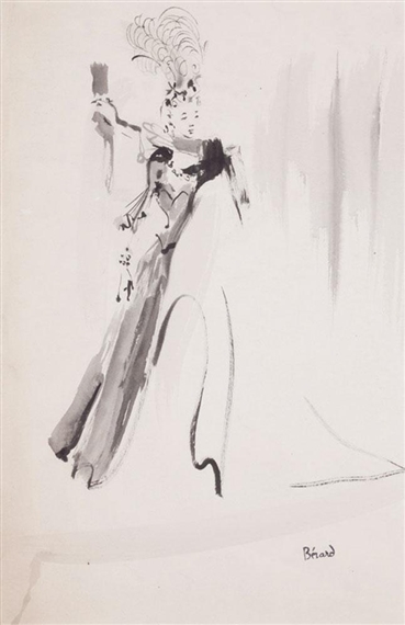 Bérard Christian | Projet de robe haute couture | MutualArt